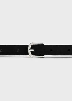 TOTEME Suede Belt With Silver Buckle
