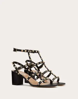 Valentino Garavani Rockstud Ankle Strap Sandals - Black