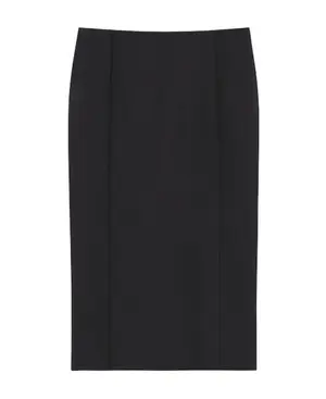 Givenchy Wool And Mohair Emblem Skirt - Black