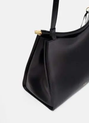 Alaïa Logo Printed Zipped Shoulder Bag