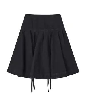 We11Done Pleated A-line Skirt With Tie Detail