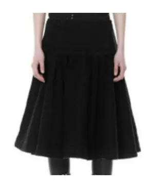 We11Done Pleated A-line Skirt With Tie Detail
