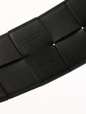 Bottega Veneta Woven Triangle Buckle Belt