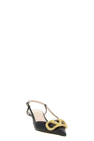 Valentino Garavani Vlogo Slingback Heels - Black