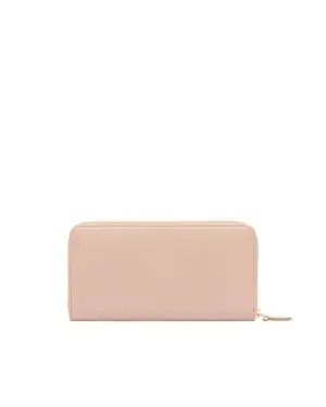 Prada Logo Plaque Zip-around Large Wallet