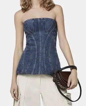 Stella McCartney Denim Corset Blouse