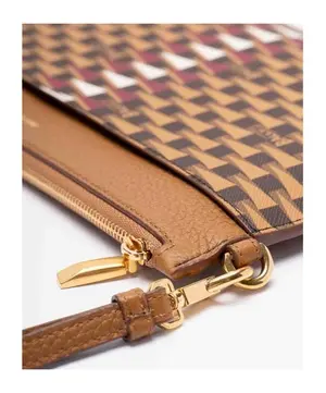 Bally Patterned Zip Clutch