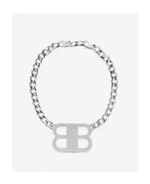 Balenciaga Bb 2.0 Necklace With Diamond Embellishments