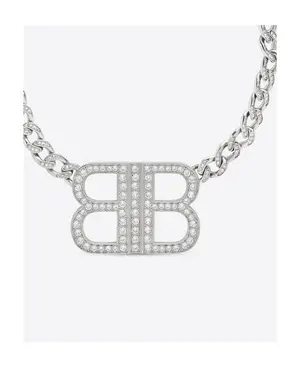 Balenciaga Bb 2.0 Necklace With Diamond Embellishments