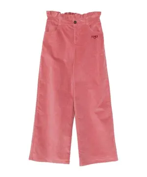 Fendi Ruffled Corduroy Trousers - Red