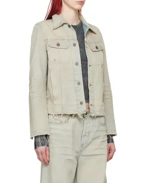 DIESEL® De-bonny S1 Frayed-edge Denim Jacket
