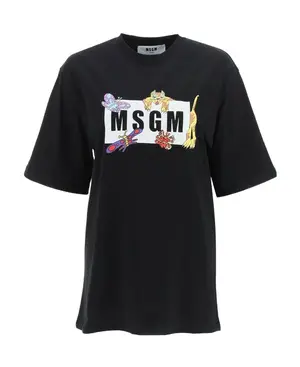 MSGM Graphic Logo T-shirt - Black