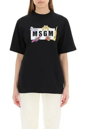 MSGM Graphic Logo T-shirt - Black
