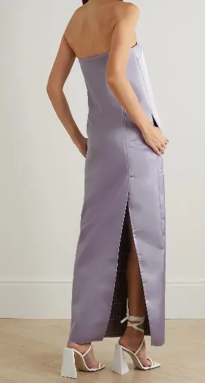 16Arlington Strapless Maxi Dress With Plunge Neckline And Back Slit