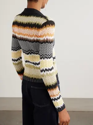Missoni Striped Crochet Polo Shirt