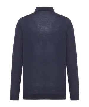 Kiton Long-sleeved Polo Shirt - Blue
