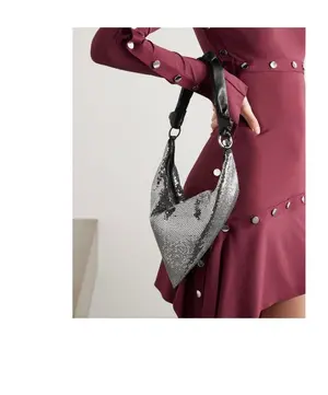 Amina Muaddi Chainmail Shoulder Bag