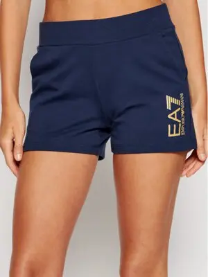 Emporio Armani Logo Print Fitted Shorts