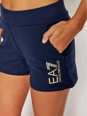 Emporio Armani Logo Print Fitted Shorts