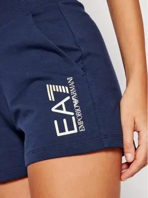 Emporio Armani Logo Print Fitted Shorts
