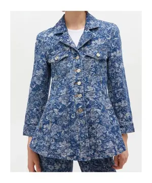 GANNI Tapestry Denim Blazer