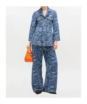GANNI Tapestry Denim Blazer