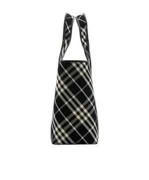 Burberry Vintage Checked Medium Top Handle Bag - Black/calico