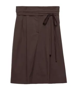 Prada Stretched Poplin Skirt - Ebony