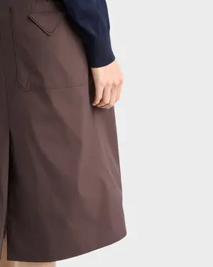 Prada Stretched Poplin Skirt - Ebony