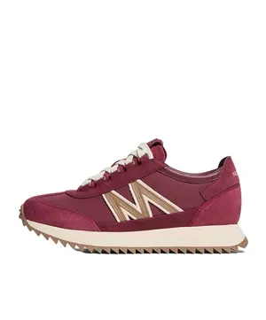 Moncler Pacey2 Suede Nubuck Trainers - Burgundy
