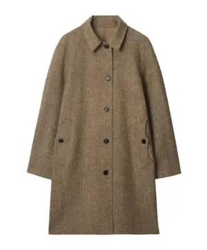 Burberry Single Breasted Reversible Coat - Brown