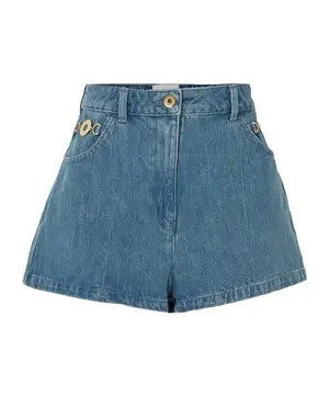 PATOU Logo Denim Shorts
