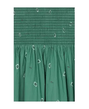 Kenzo Smocked Bandana-print Mini Skirt