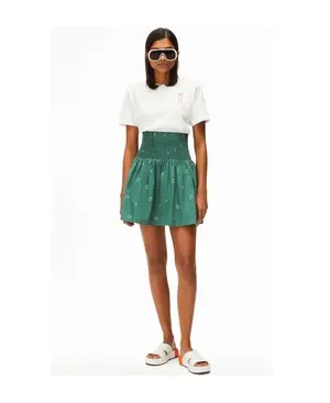 Kenzo Smocked Bandana-print Mini Skirt