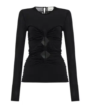 Isabel Marant Étoile Long Sleeve Crewneck Top - Black