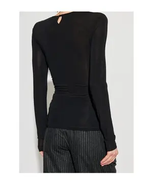 Isabel Marant Étoile Long Sleeve Crewneck Top - Black