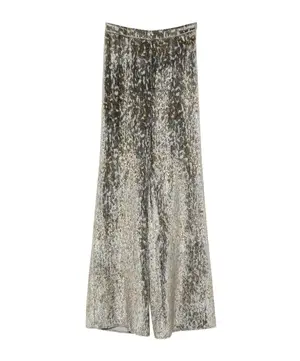 FORTE_FORTE Textured Wide-leg Pants - Gray