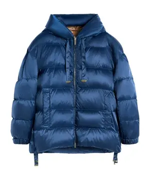 Max Mara Waterproof Padded Jacket - Navy