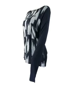 Emporio Armani Round Neck Long Sleeve Printed Pullover