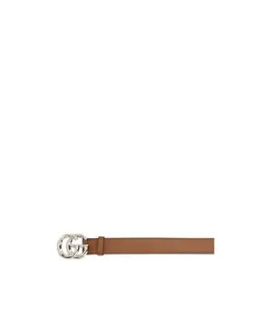 Gucci Logo Plaque Belt With Bamboo Double G Buckle