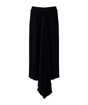 MAISON MARGIELA Pleated Skirt With Asymmetrical Hem