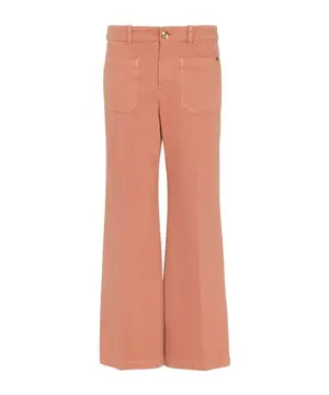 Chloé Cropped Bootcut Trousers - Shell Coral