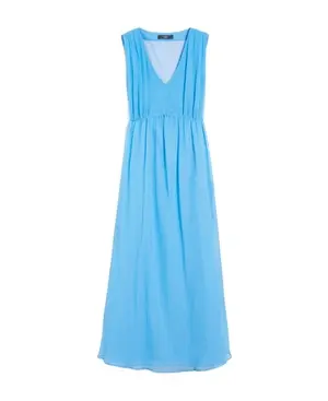 Max Mara Sleeveless V-neck Crepe Dress