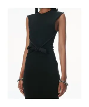 Alexander Wang Sleeveless Round Neck Bodycon Midi Dress