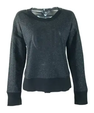 Emporio Armani Round Neck Long Sleeve Sweater - Black