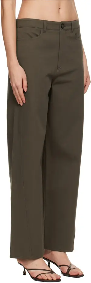 TOTEME Twisted Relaxed Trousers - Brown