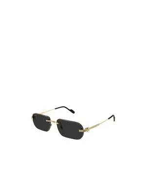 Cartier Rimless Geometric Sunglasses - Golden