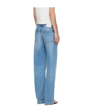 ST. AGNI Wide Leg Jeans With Faded Details