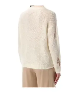Fabiana Filippi Distressed Ribbed Knit Jumper - Nude