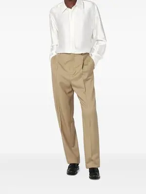 Saint Laurent High Waist Straight Leg Trousers